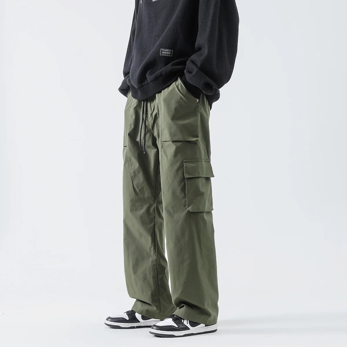 Green Baggy Cargo Pants Men | Baggy Clothes