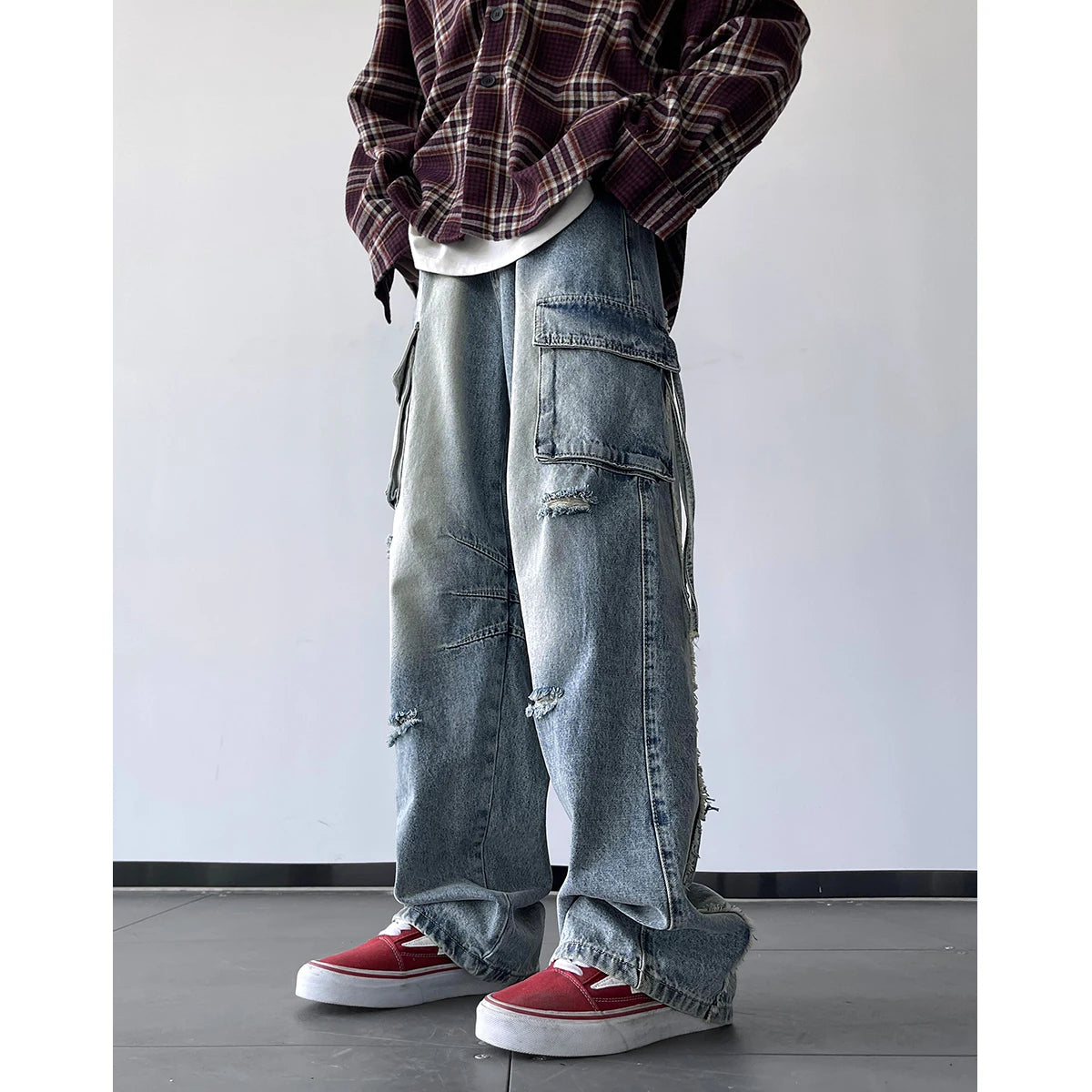 Heavy Cargo Jeans Men | Baggy Clothes
