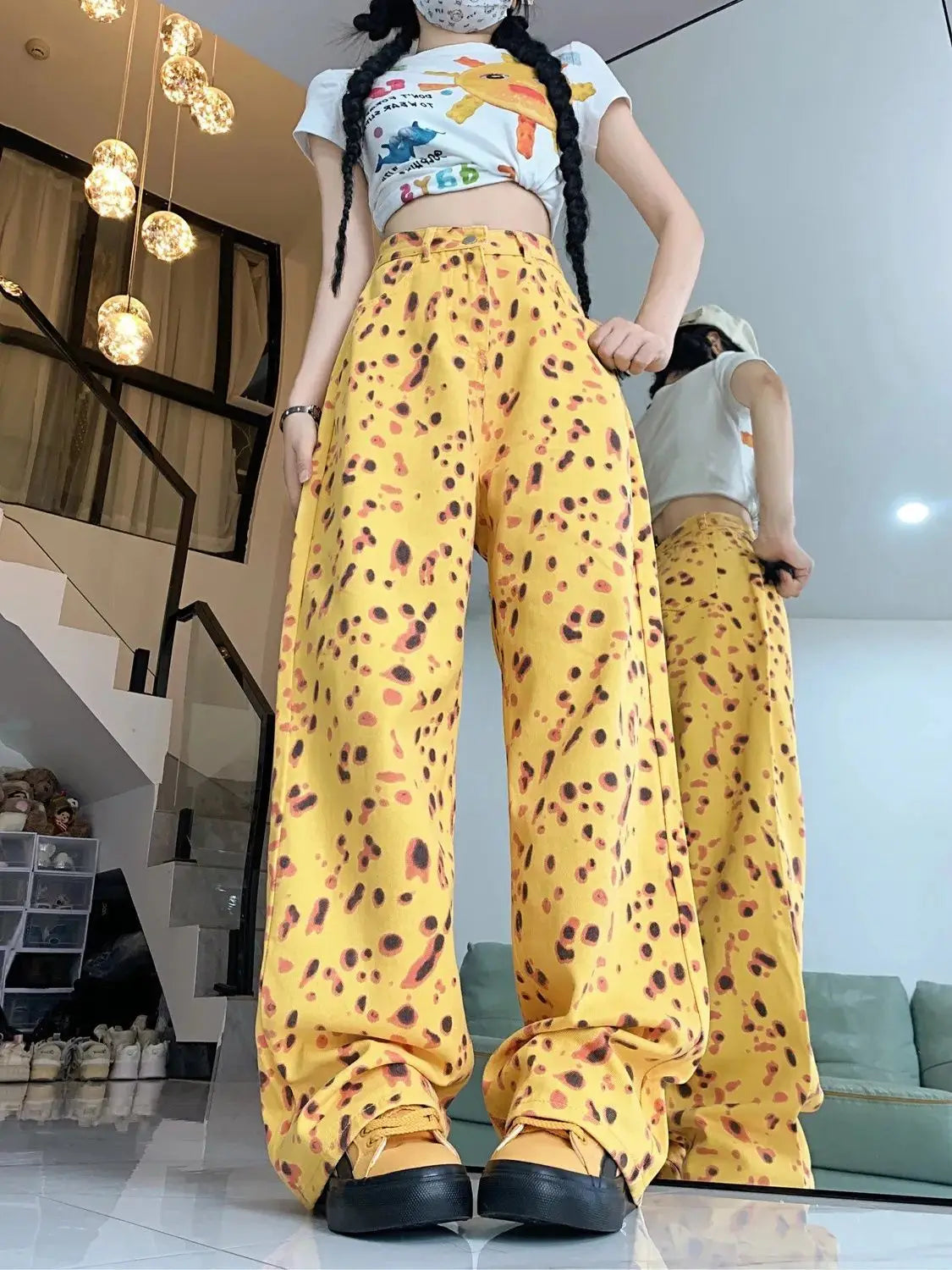 Yellow Baggy Pants Women | Baggy Clothes